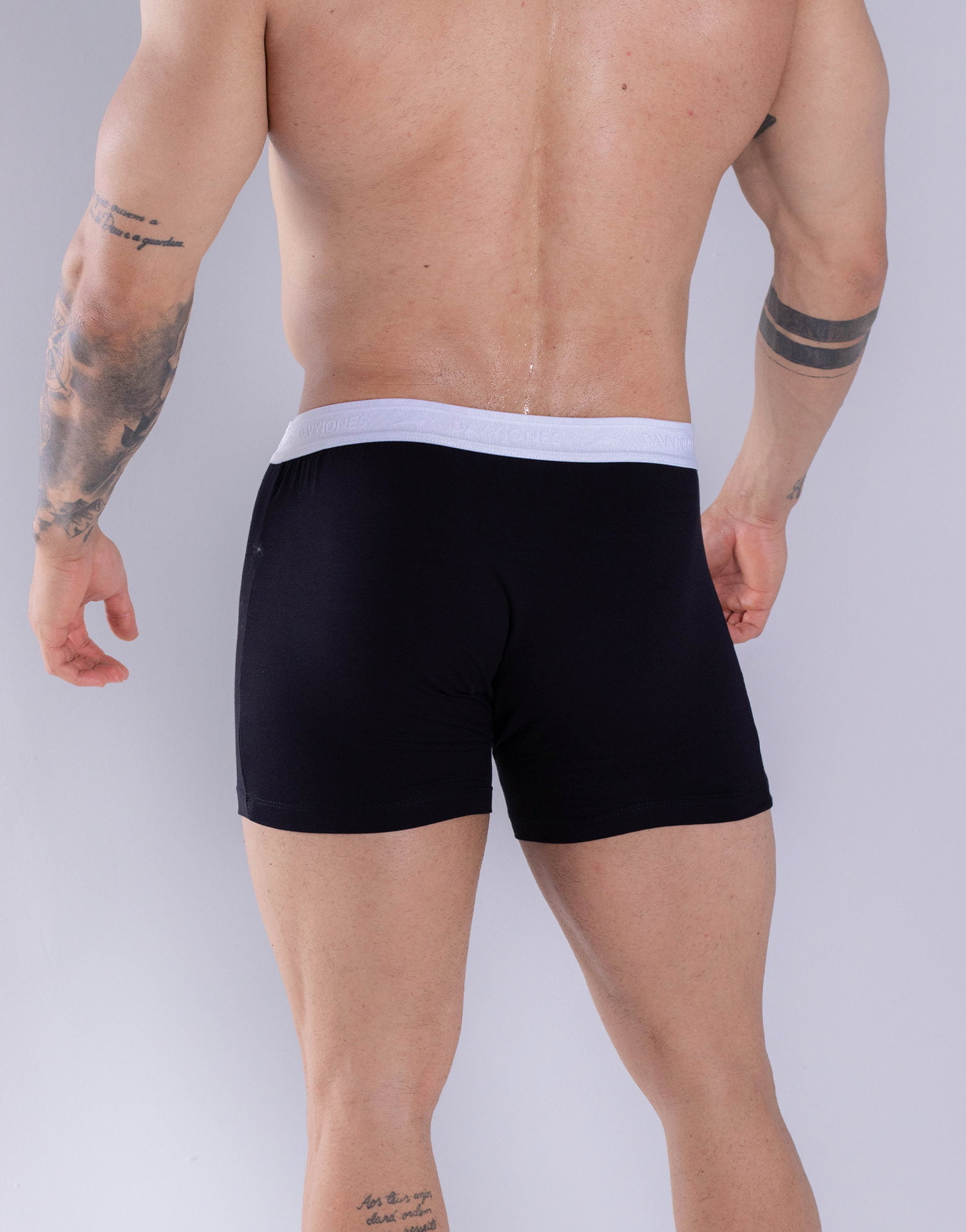 Cueca Box Masculina Kit Preto – Branco – Azul Marinho – Davy Jones ...