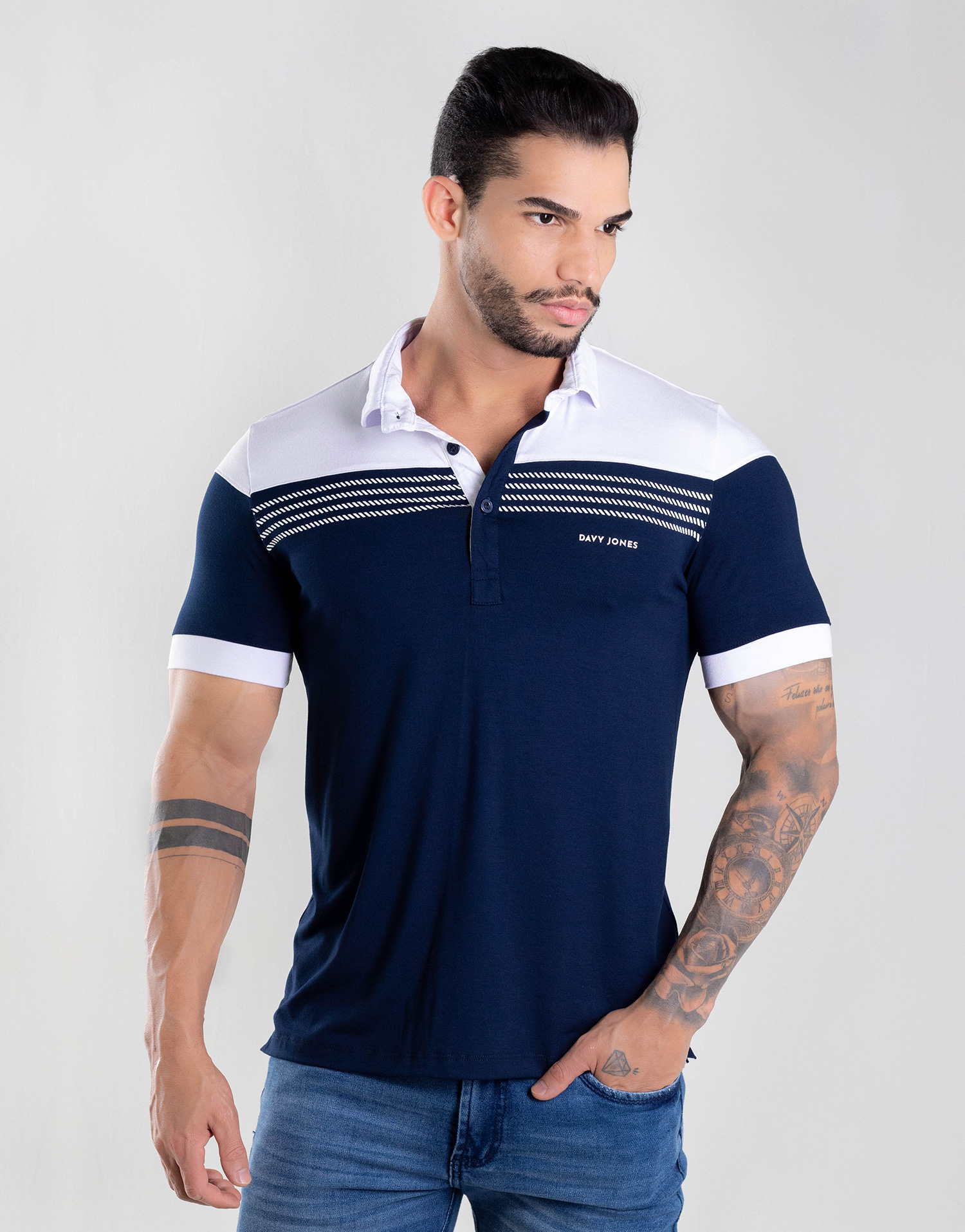Gola Polo Split Leaf – Davy Jones | Roupa masculina