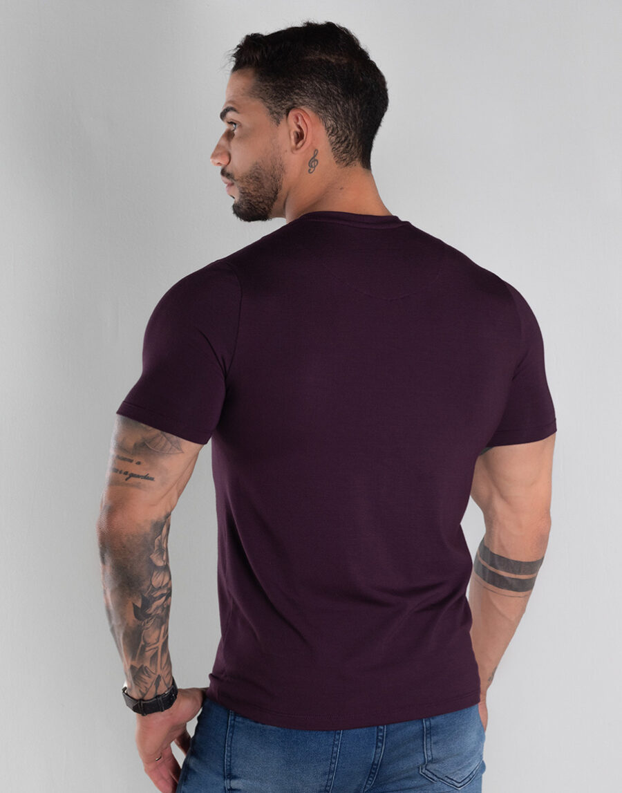 Camiseta Masculina Gola O Anti Odor – Cor Roxo – Roupa masculina