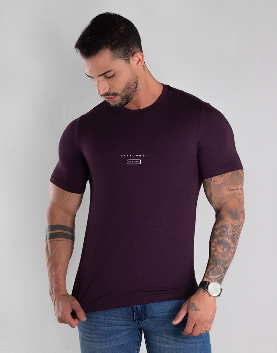 Camiseta Masculina Gola O Anti Odor – Cor Roxo – Roupa masculina