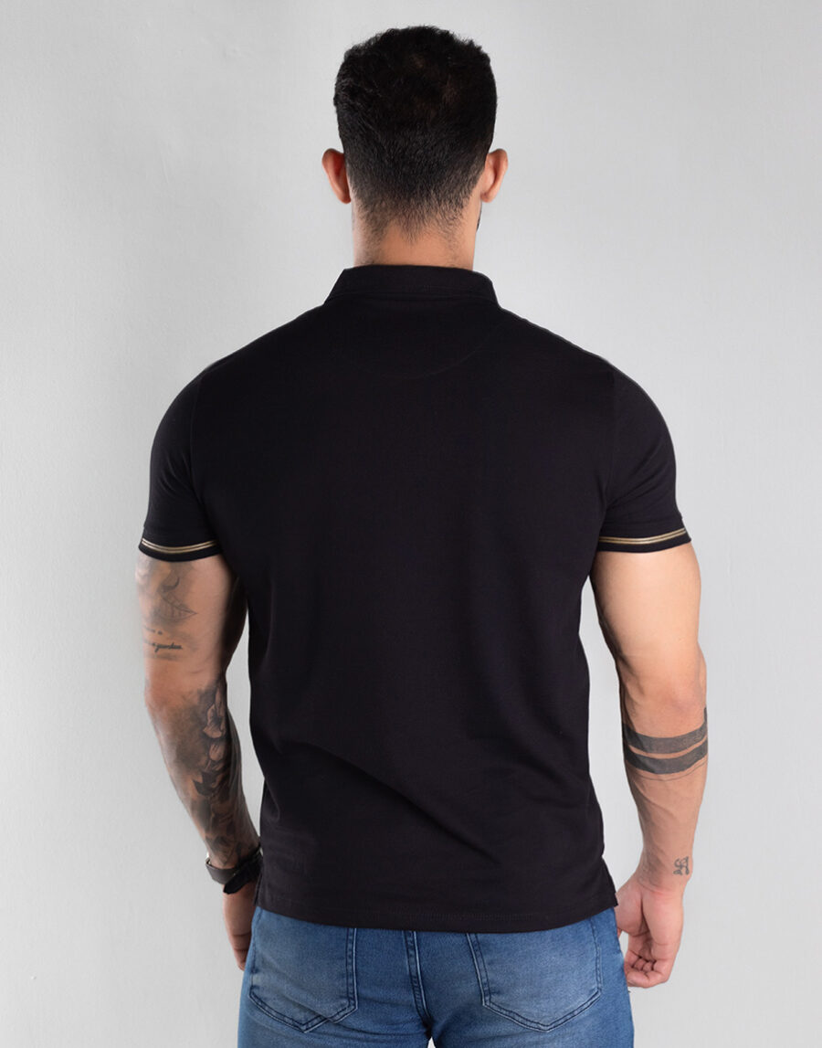 Gola Polo Masculina Estilo e Conforto Premium - Cor Preta – Davy Jones