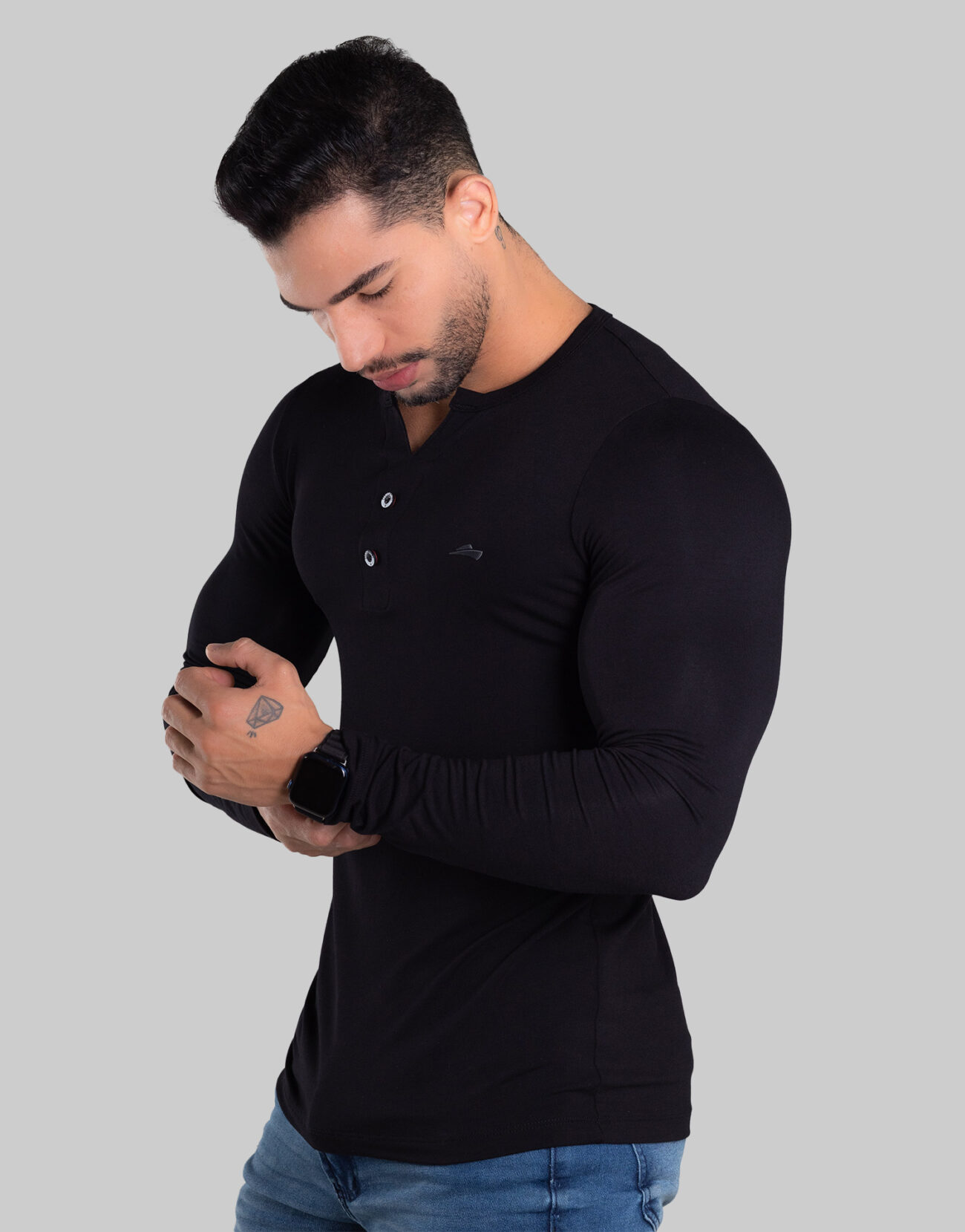 Kit 2 Henley Slim Fit Masculina – Roupa masculina